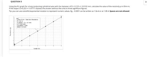 Solved QUESTION 5 3 Using The R L Graph For A Long Chegg Com