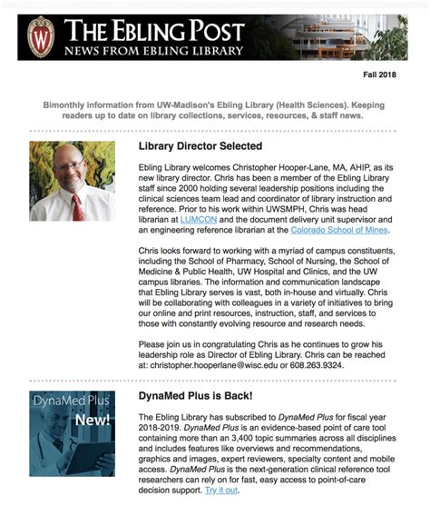 The Ebling Post Ebling Library Uwmadison