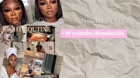 10 Youtube Lifestyle Thumbnail Template S Etsy