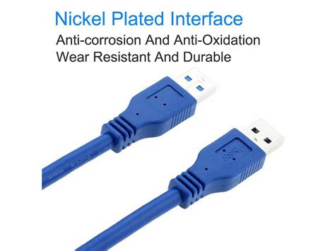 Usb Male To Male Cable Cord For Data Transfer Hard Drive Blue Cmimi Leke Kapidani