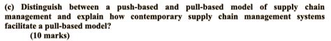 Solved E Distinguish Between A Push Based And Pull Based