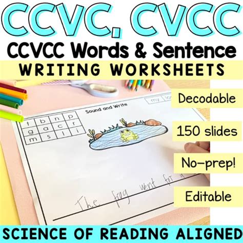 Writing Cvcc Ccvc And Ccvcc Word Worksheets Decodable Dictation Sentences