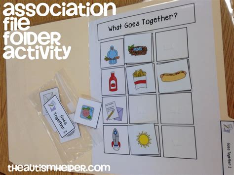 File Folder Activities To Work On Association Function The Autism Helper