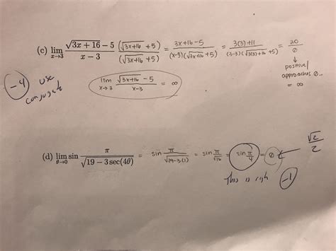 Solved Finding Limits Can I Get An Explanation On How To Chegg Com