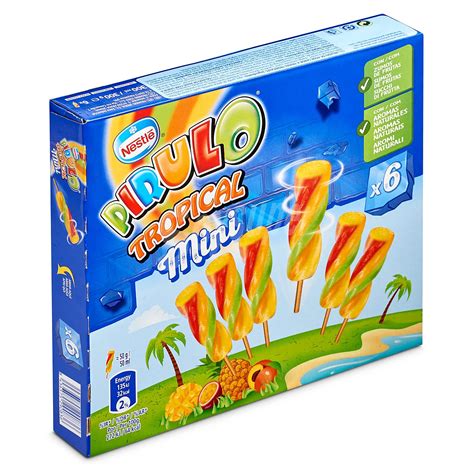 Pirulo Nestlé Pirulo Mini Polos De Agua Con Zumos Frutas Tropicales Y Aromas Naturales 6 X 50 Ml
