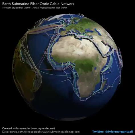 Fórum Oceano No Linkedin 3d Map Of The Undersea Cables Connecting The