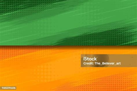 녹색 노란색 색상의 광선과 효과가 있는 빈 만화책 페이지 배경 벡터 그림입니다 공란에 대한 스톡 벡터 아트 및 기타 이미지 공란 구도 국경 Istock