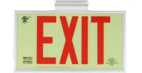Luminous Standard Exit Signs Ecoglo Luminous Solutions