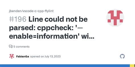 Line Could Not Be Parsed Cppcheck Enableinformation Will No