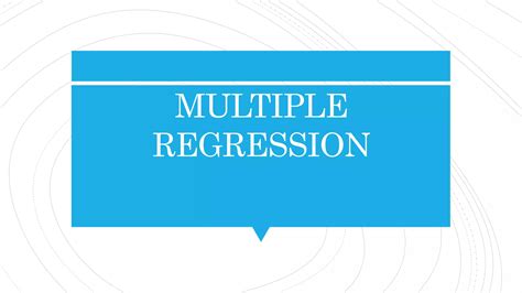 multiple regression pptx