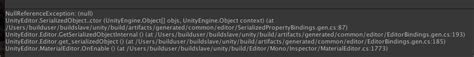 Nullreferenceexception Unityeditorserializedobjectctor Questions