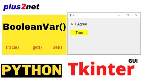 Tkinter Booleanvar Get Set Trace Methods To Manage Data And