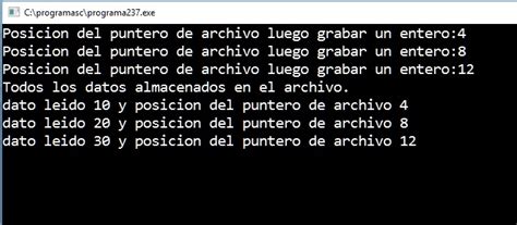Archivos Binarios Posición Actual Del Puntero De Archivo Ftell