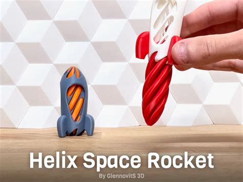 Helix Space Rocket Fidget Vortex Spinner Toy By Glennovits 3d