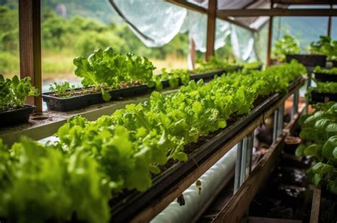 Premium AI Image Nutrient Solutions And Ph Meters On A Hydroponic Farm Created With Generative Ai