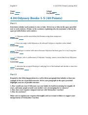 04 04 Task Docx English 9 Name Date ACCESS Virtual Learning 2022 Babe Facilitator 4 04