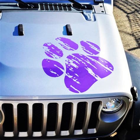 Paw Print Vinyl Decal Accessories Hood Decals For Women Etsy
