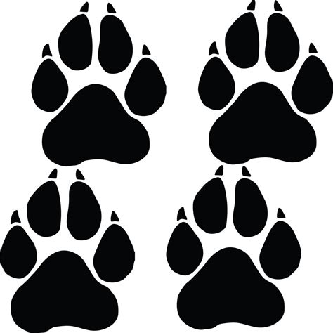 Cougar Wildcat Paws Pawprint Decals Stickers And Stencils For School
