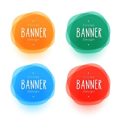 Free Vector Set Of Abstract Circular Shape Frame Design