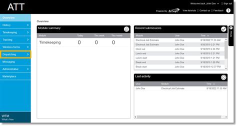 Access The Dispatching Dashboard Reports In Atandt Workforce Manager Asecare