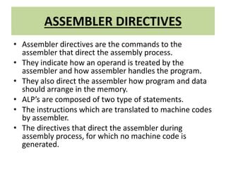 Assembler Directives Hnotesnnnnnnnn Pptx