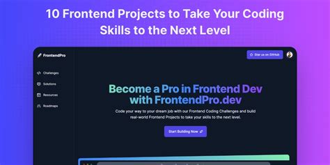 10 Frontend Projects To Take Your Coding Skills To The Next Level Dev Community
