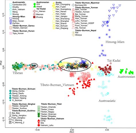 Pca Plot Of Tbg And Reference Groups Without Northern And Ancient