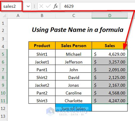 How To Paste Range Names In Excel 7 Ways ExcelDemy