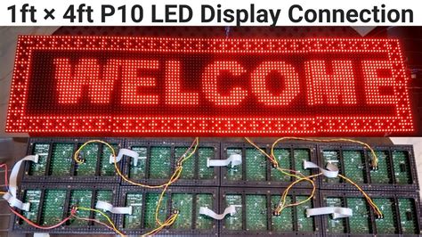 1ft × 4ft P10 Led Display Connection P10 Led Display Board P10