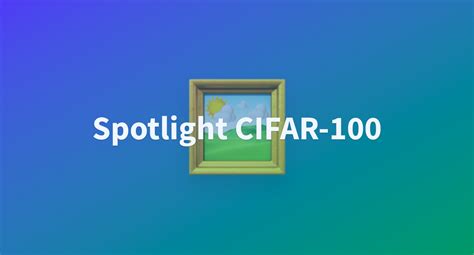 Spotlight Cifar 100 A Hugging Face Space By Renumics