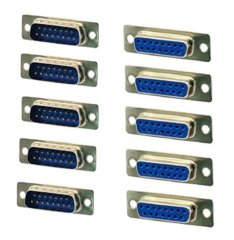 Buy Esptronics 5 Pair Db15 Connector Male And Female Pair 15 Pin