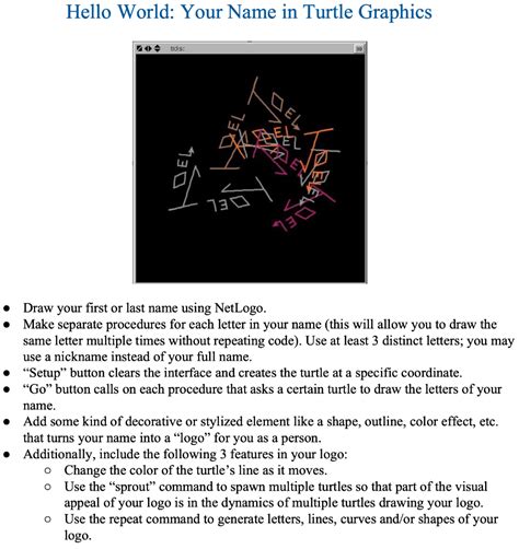 Solved Netlogo Programming Please Draw The Word Sports