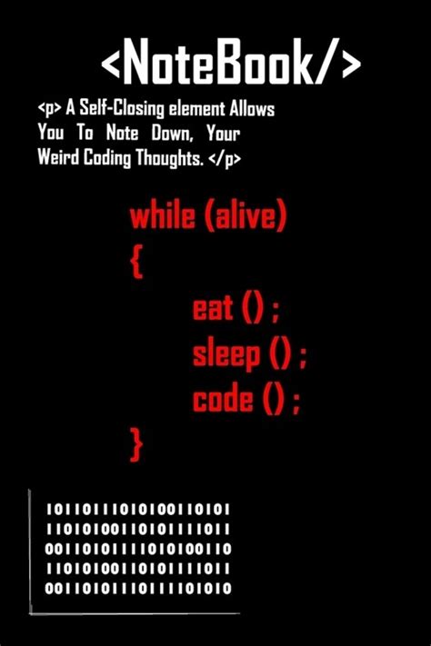 알라딘 While Alive Eat Sleep Code Coding Journal Lined Notebook