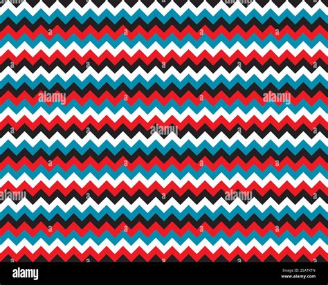 Zigzag Pattern Seamless Zig Zag Background Color Vector Abstract