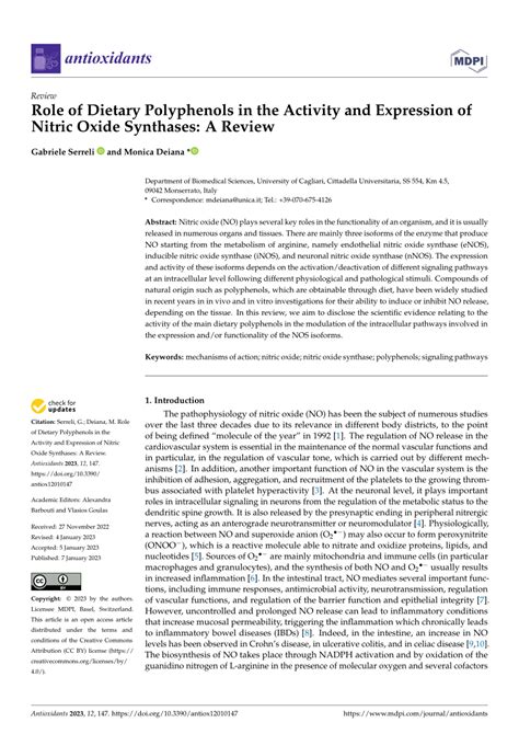 Pdf Role Of Dietary Polyphenols In The Activity And Expression Of