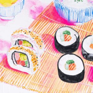 Hungry Sushi Roll  By Color Snack Creative Studio Find And Share On