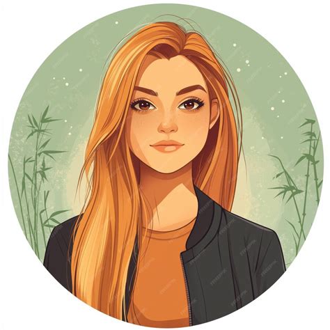 Cute Beautiful Young Girl Cartoon Avatar Illustration Premium Ai
