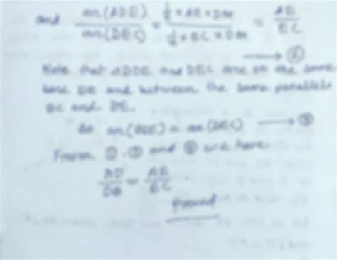Solution Basic Proportionality Theorem Studypool