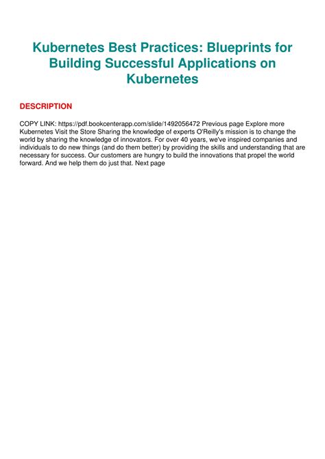 ppt pdf kubernetes best practices blueprints for building