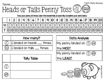 Coin Toss Graph Analysis By Rochelle Rocks TPT