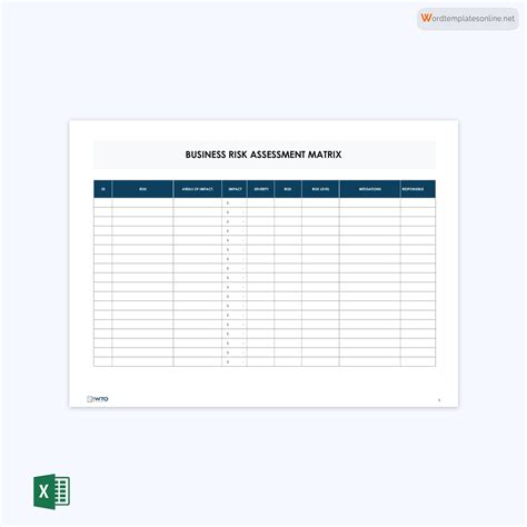 Free Risk Analysis Templates Word Excel