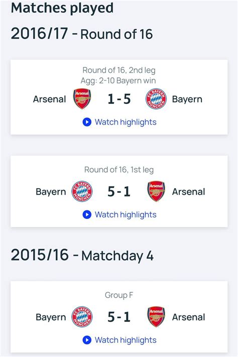 아스날 Vs 뮌헨의 챔스 최근 3경기 포텐 터짐 최신순 에펨코리아