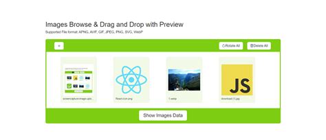 Images Browse And Drag And Drop With Preview React Component Nextjs By Dosana