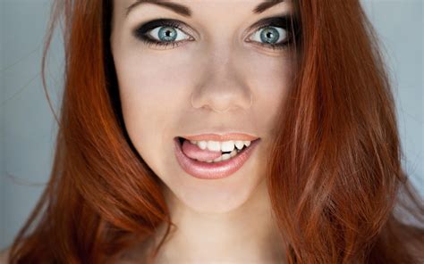 Women Model Face Portrait Long Hair Redhead Hd Wallpaper Rare