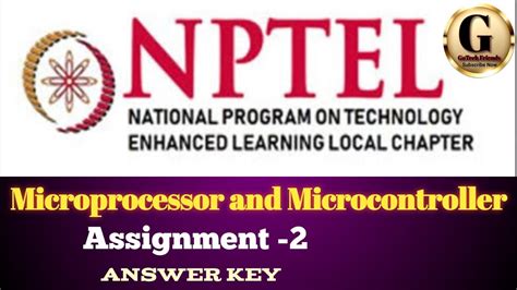 Nptel Microprocessor And Microcontroller Assignment 2 Answer Key