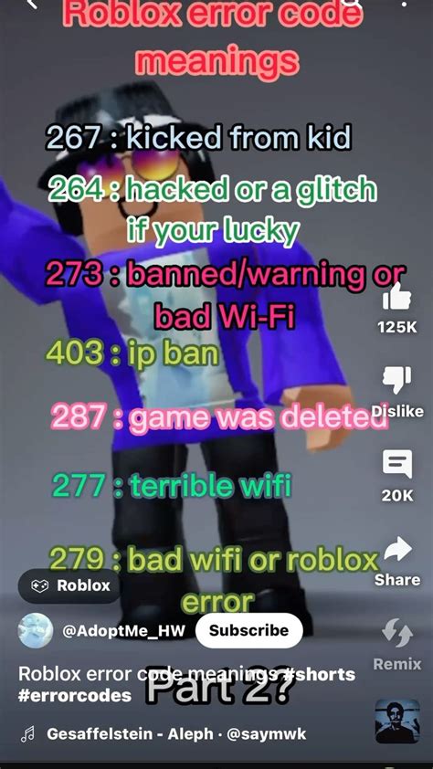 Roblox Error Codes In 2025 Bayside High School Coding Code Meaning