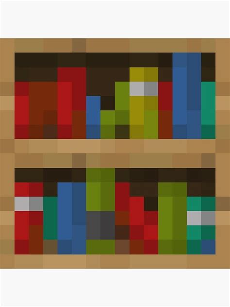 Minecraft Bookshelf Poster By Mcblockpillow Canvas Prints Poster