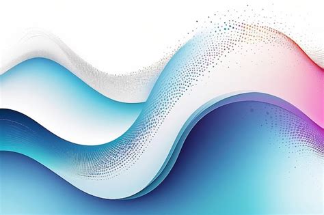 Premium Photo Flowing Dots Particles Wave Pattern Halftone Gradient