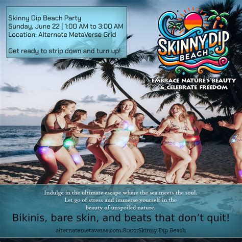 Sandyalexander Skinny Dip Beach Party Tommorrow Sunday June 22 1