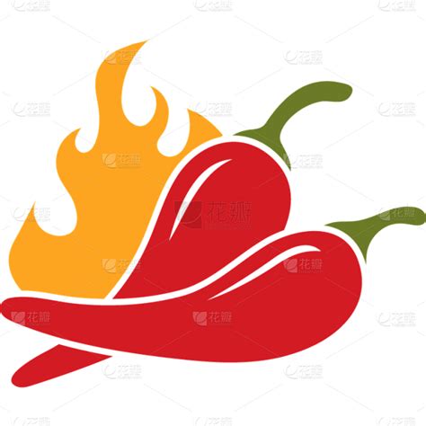果蔬系列 通用 插画风格辣椒火焰贴纸